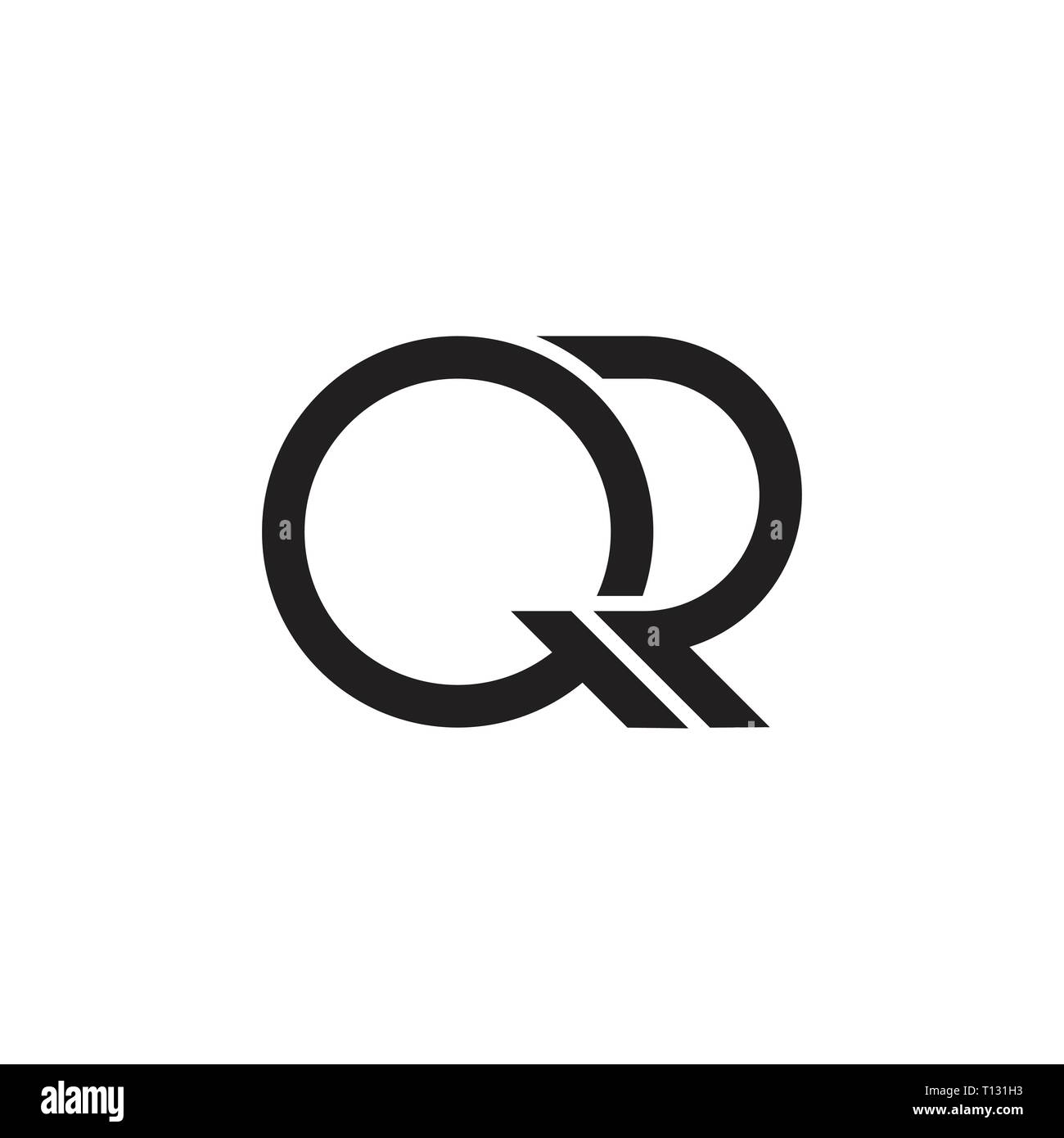 letters qr simple geometric line logo vector Stock Vector Image & Art ...