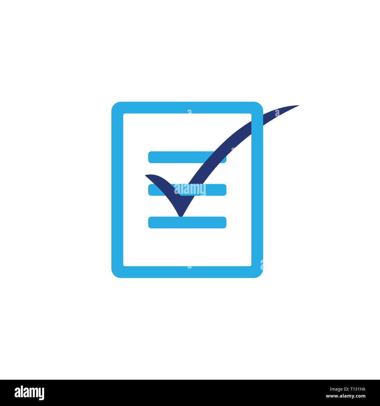 Isometric list check mark Stock Vector Images - Alamy