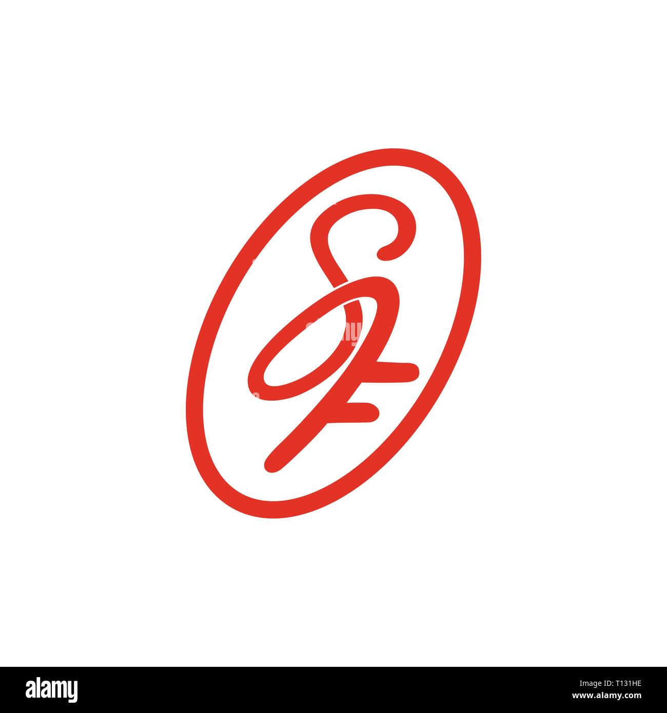 letter sf circle curves logo vector Stock Vector Image & Art - Alamy