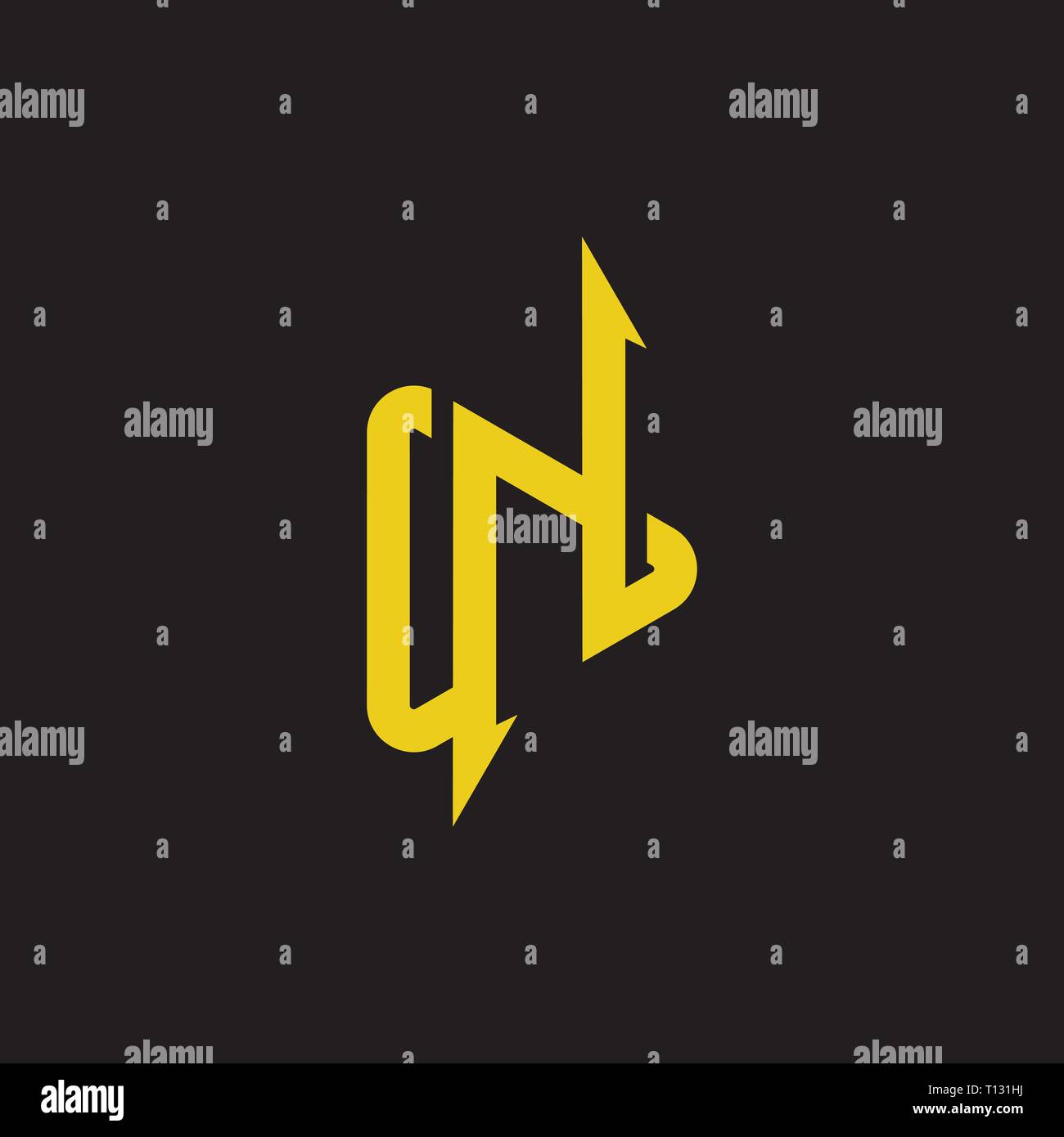 letter n triangle geometric line logo Stock Vector Image & Art - Alamy