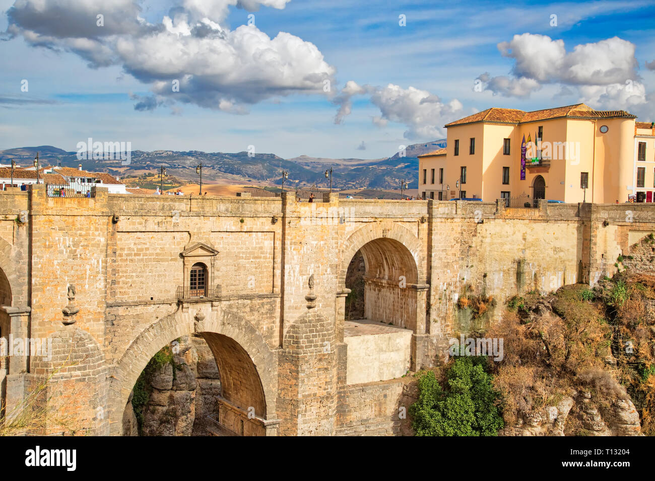 Ronda, Spain-October 12, 2017: Famous Puente Nuevo Bridge's Arch in ...