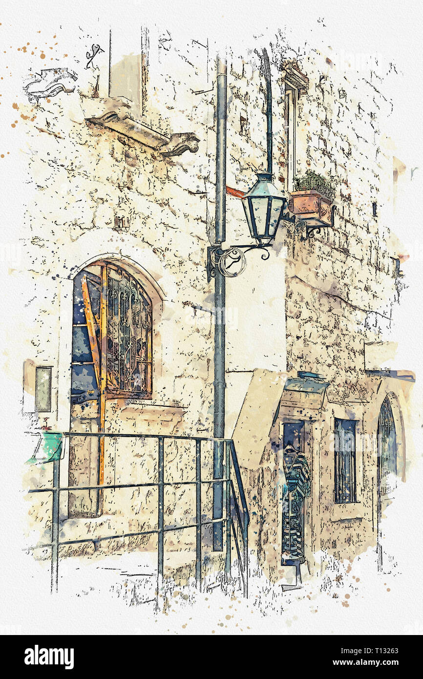 Street Side View Drawing