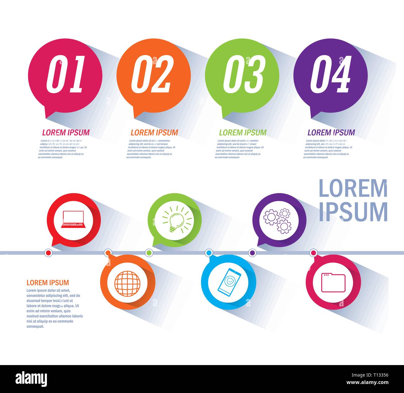 infographic with business icons vector illustration design Stock Vector ...