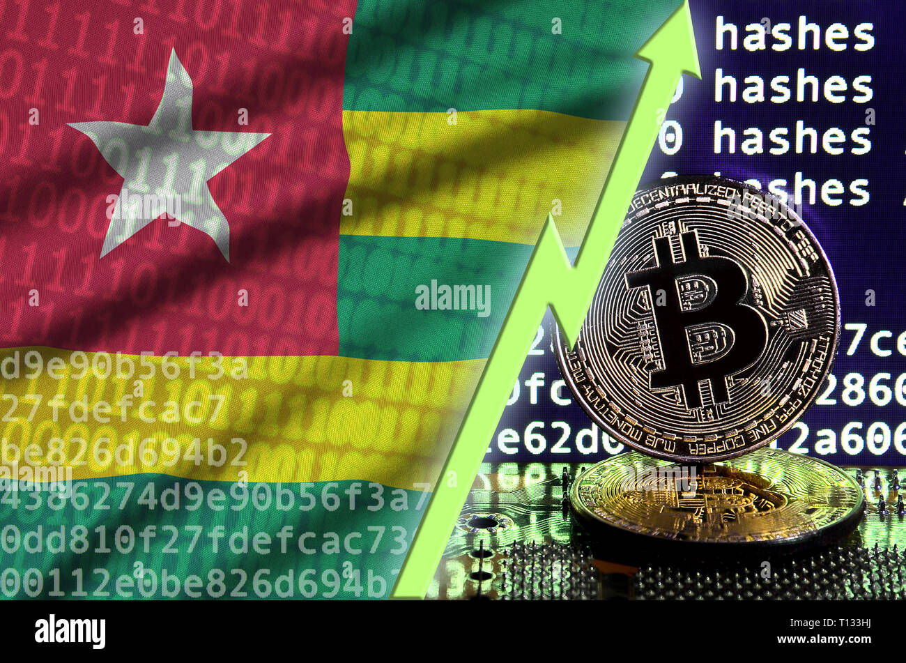 Togo flag on green screen hi-res stock photography and images - Alamy