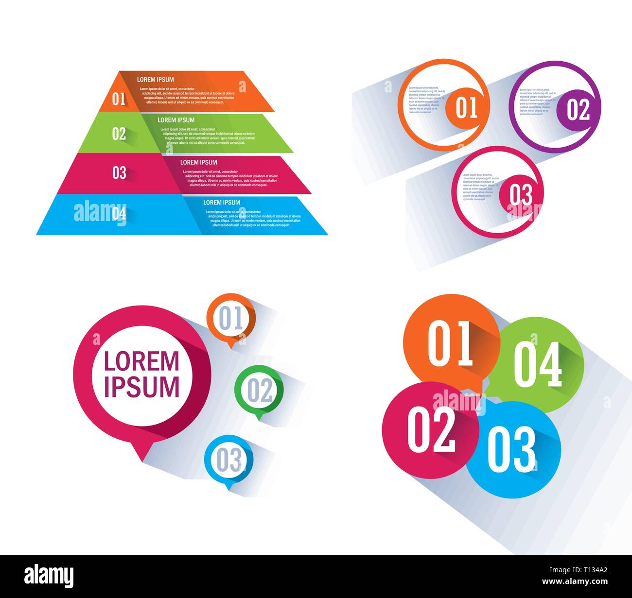 pyramid with infographic and numbers vector illustration design Stock ...