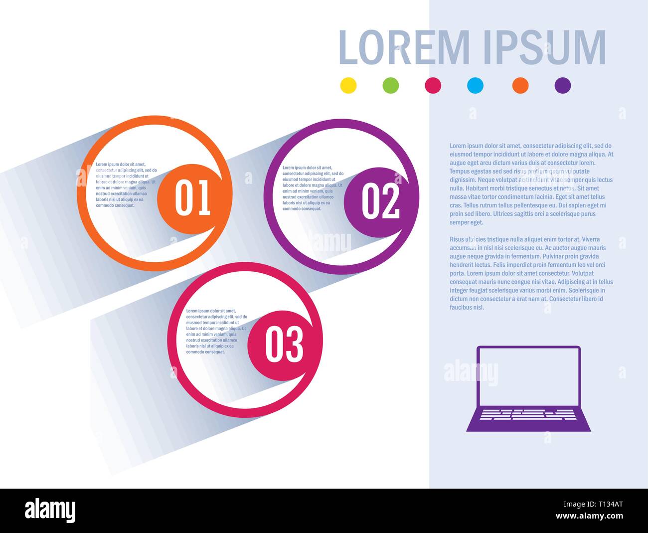 infographic with numbers and laptop vector illustration design Stock ...