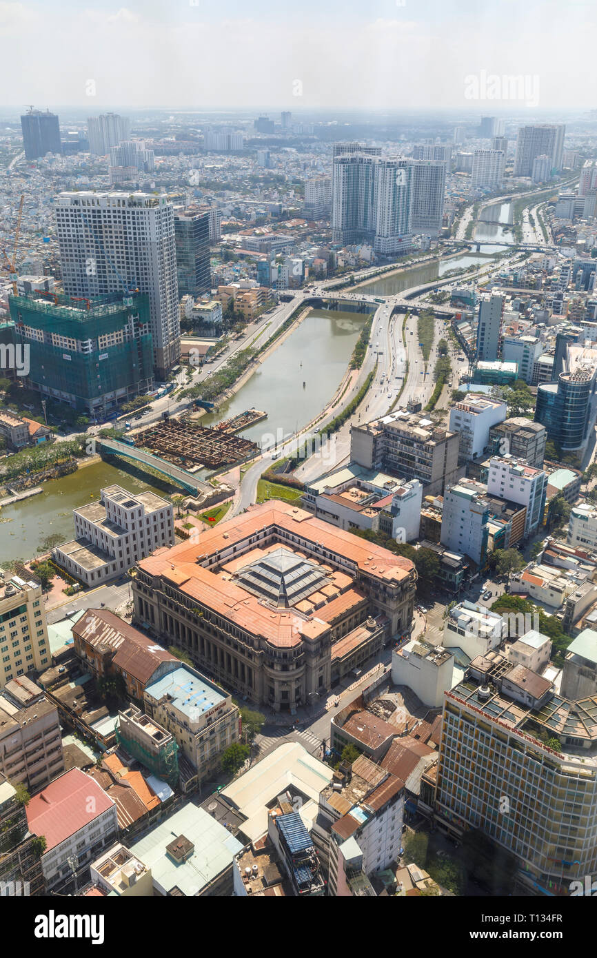 SAIGON, VIETNAM - FEBRUARY 23, 2018: Cityscape of Saigon photographed ...