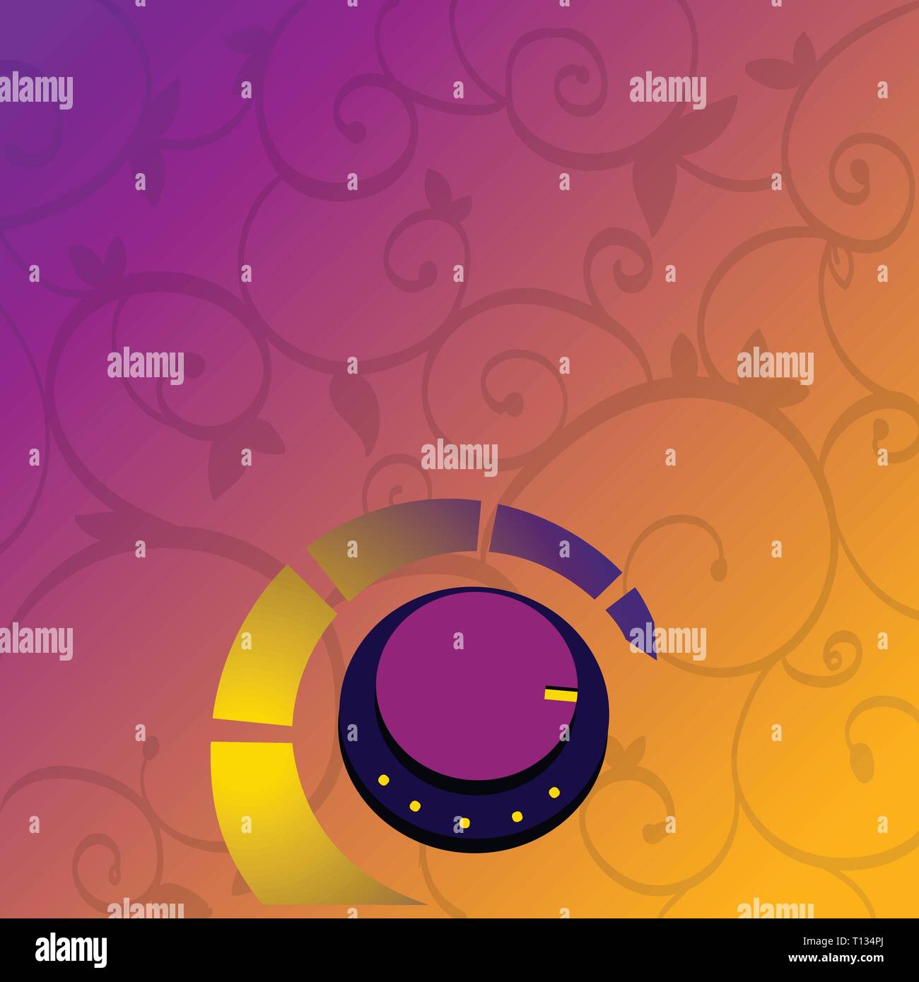 Volume Control Metal Knob with Marker Line and Colorful Loudness ...