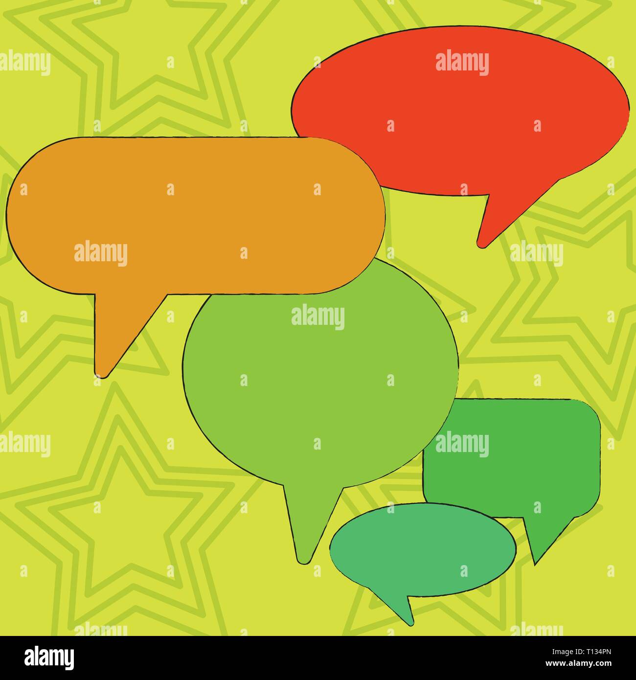 Many Color Speech Bubble in Different Sizes and Shade for Group ...