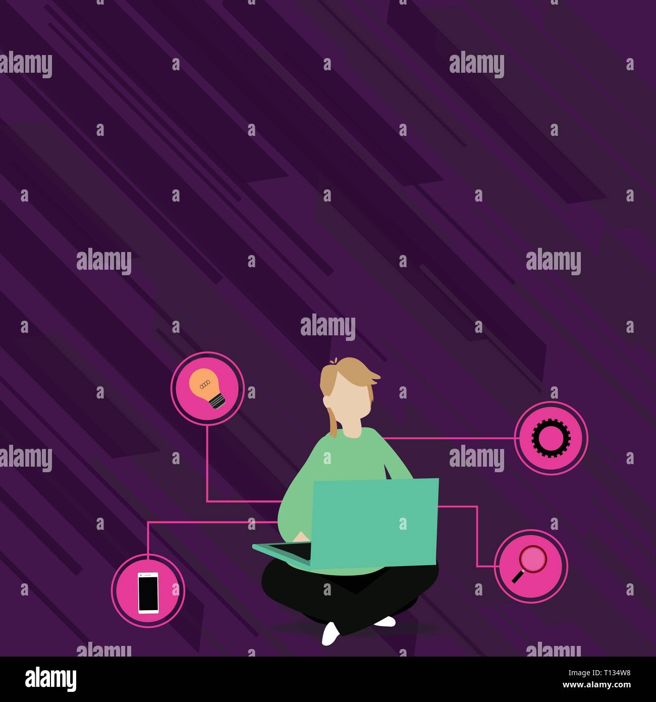 Woman legs crossed floor Stock Vector Images - Alamy