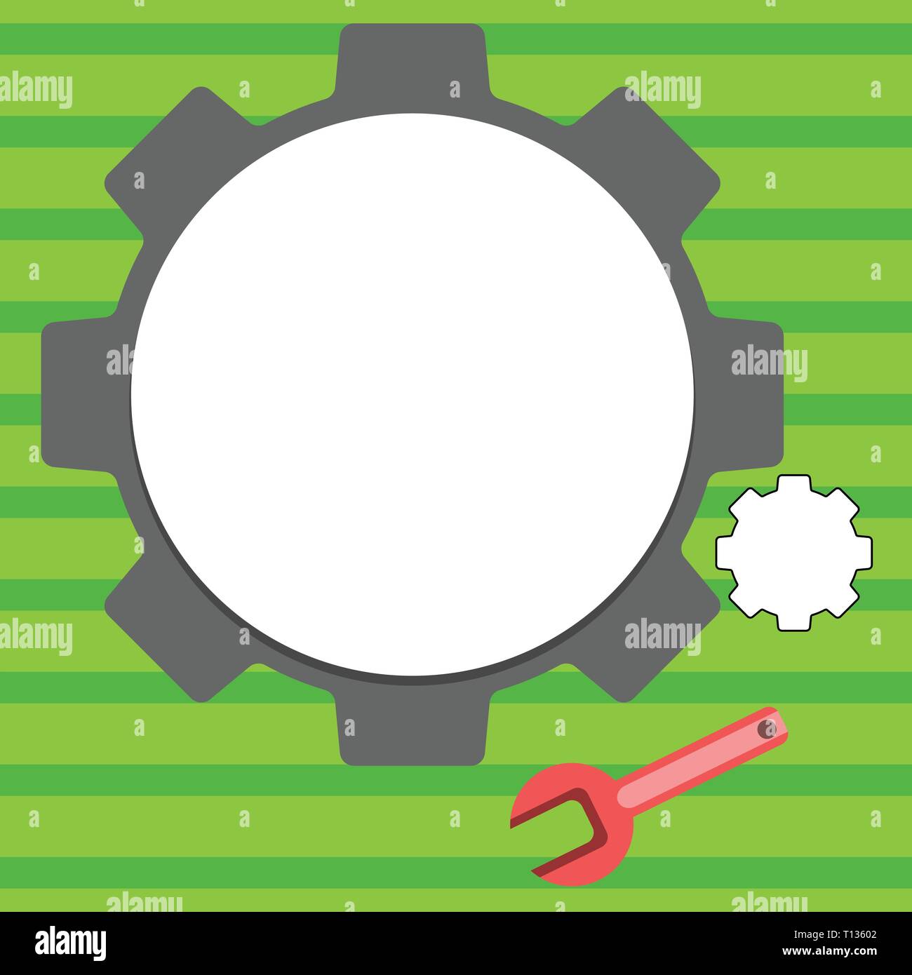 Big and Small Cog Wheel Gear and Wrench Mechanical Tool for SEO and Web ...