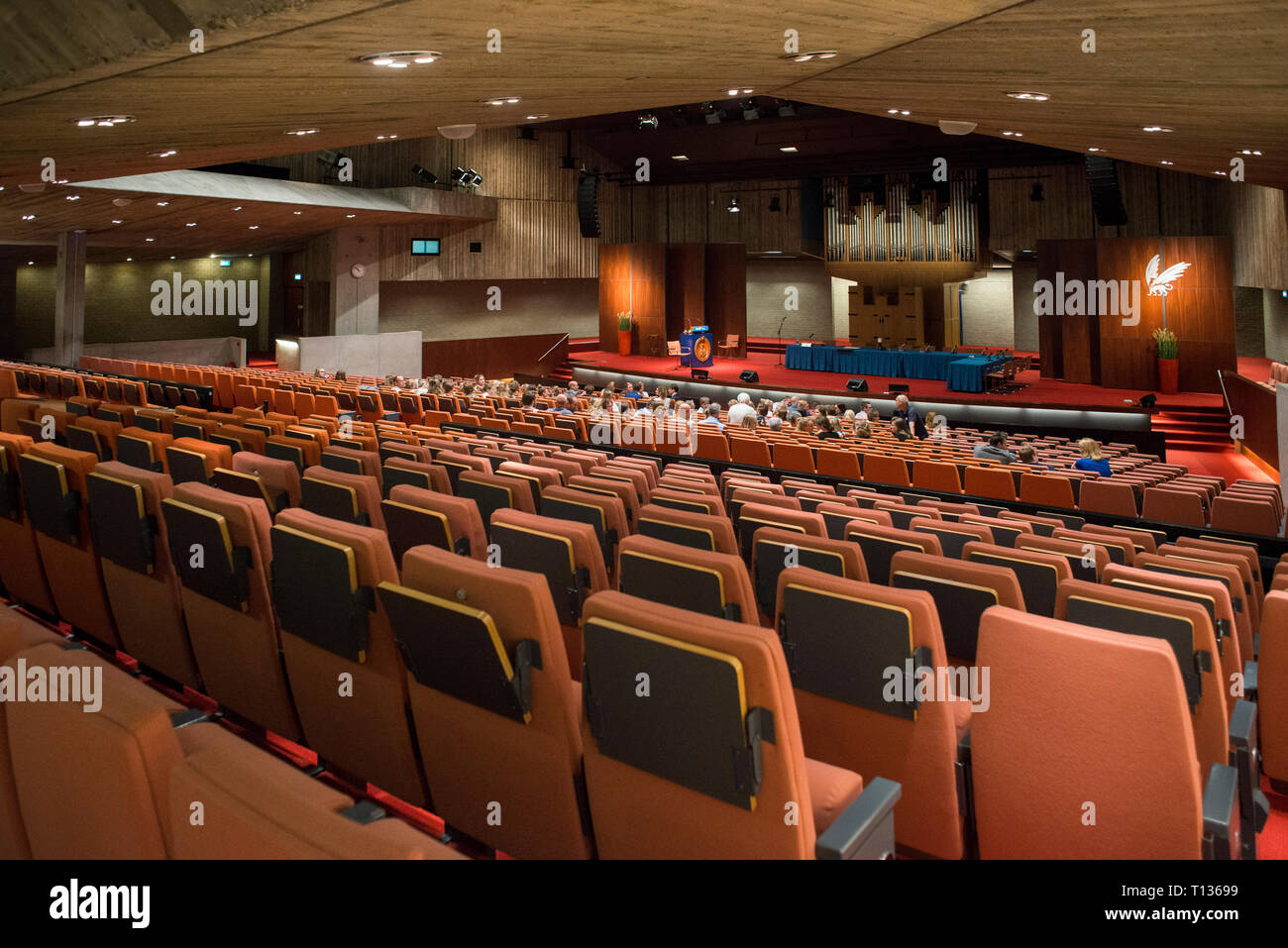 A large sloped lecture theatre classroom at a dutch university Stock ...