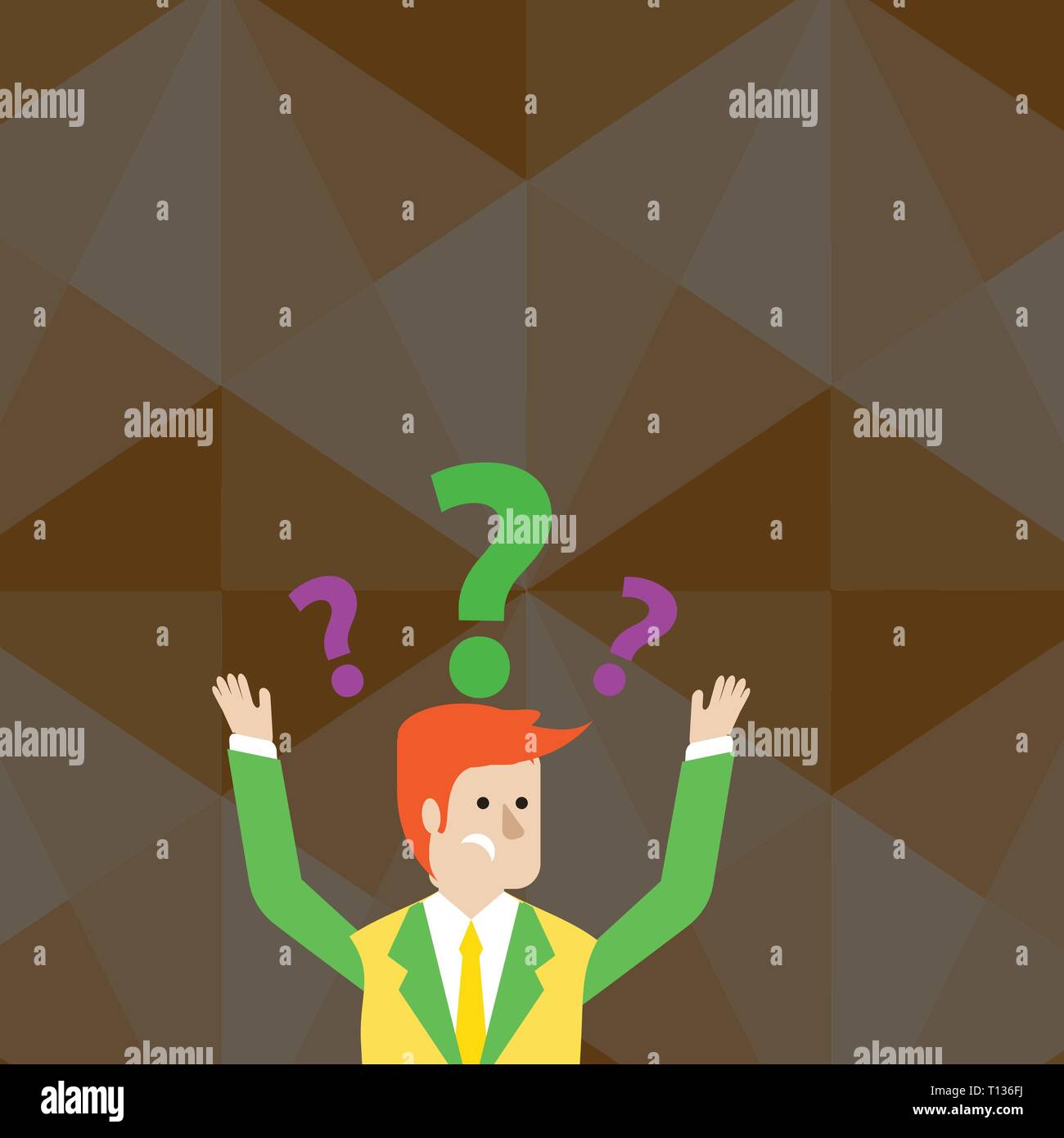 Man question marks head Stock Vector Images - Alamy