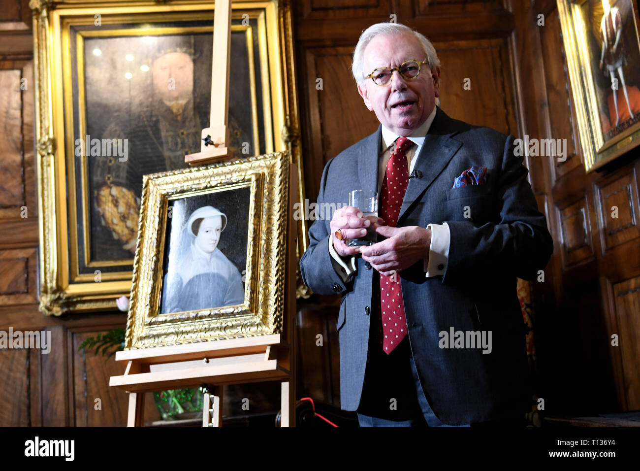 Professor David Starkey at the unveiling of Mary Queen of Scots ...