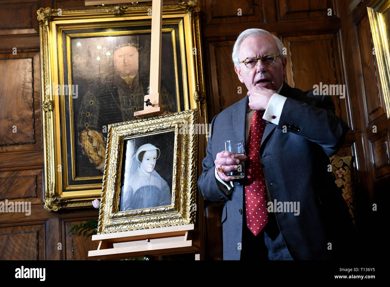 Professor David Starkey at the unveiling of Mary Queen of Scots ...