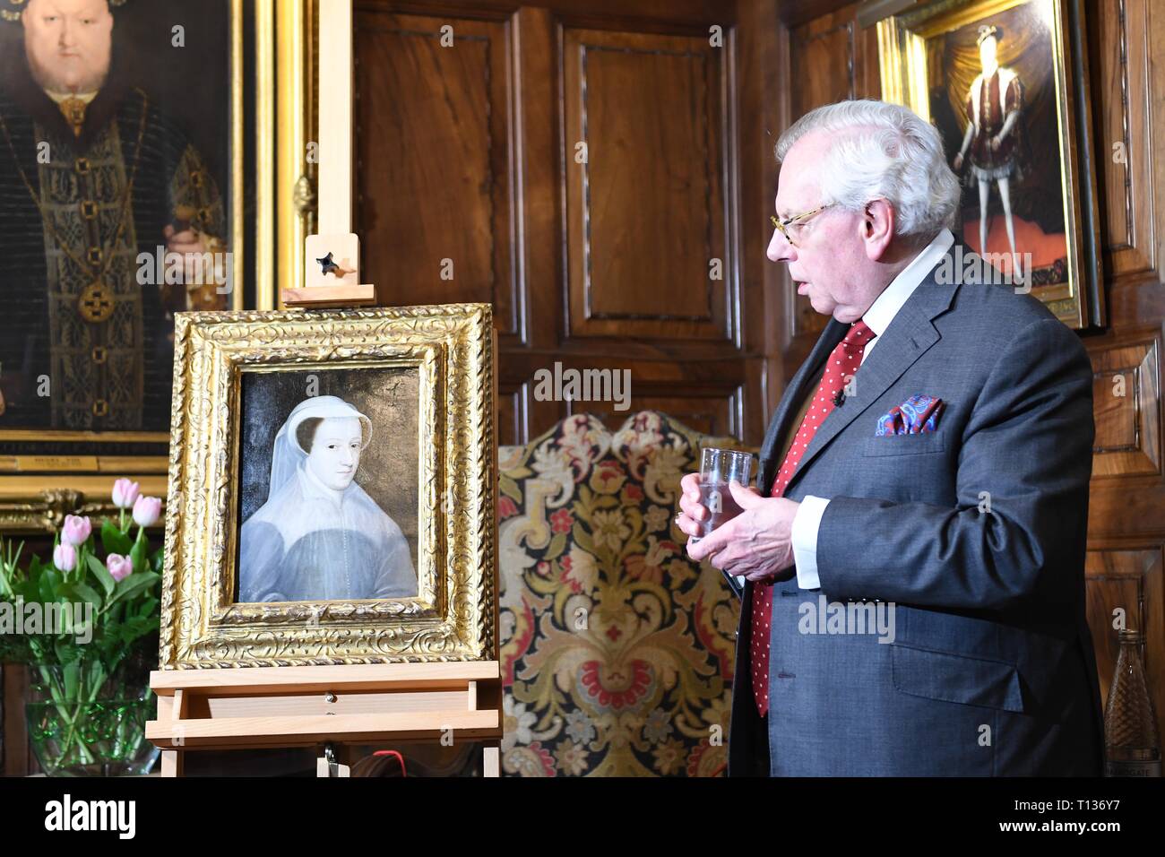Professor David Starkey at the unveiling of Mary Queen of Scots ...
