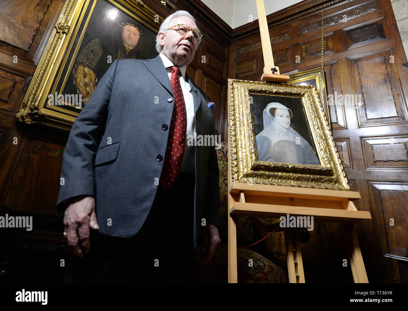 Professor David Starkey at the unveiling of Mary Queen of Scots ...