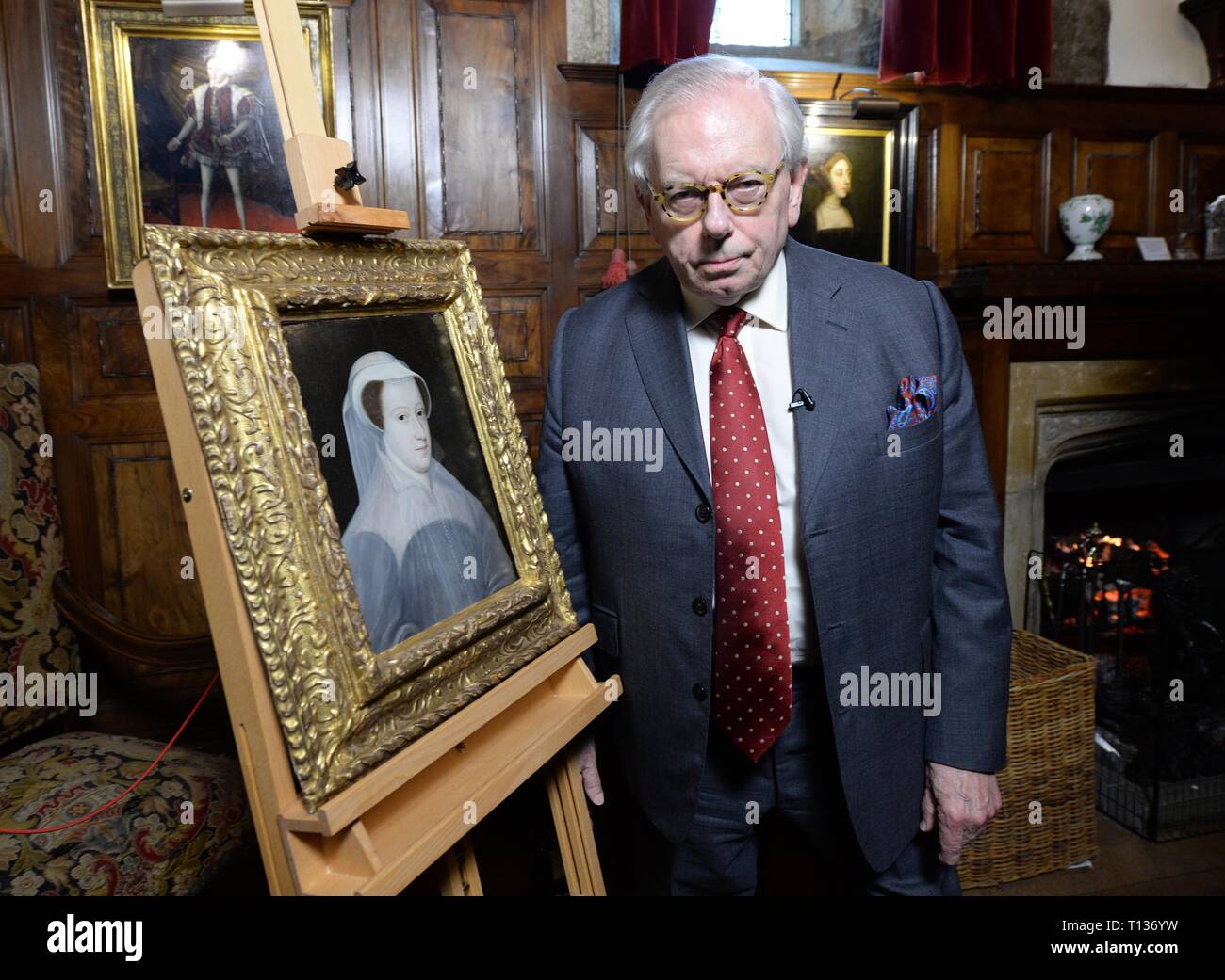 Professor David Starkey at the unveiling of Mary Queen of Scots ...