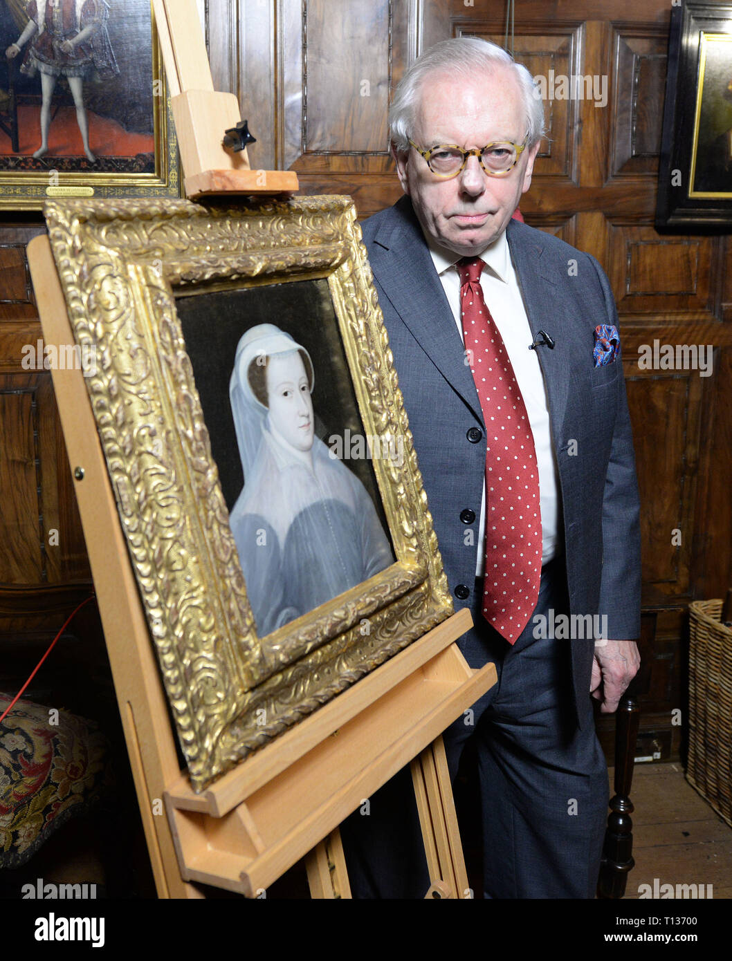Professor David Starkey at the unveiling of Mary Queen of Scots ...