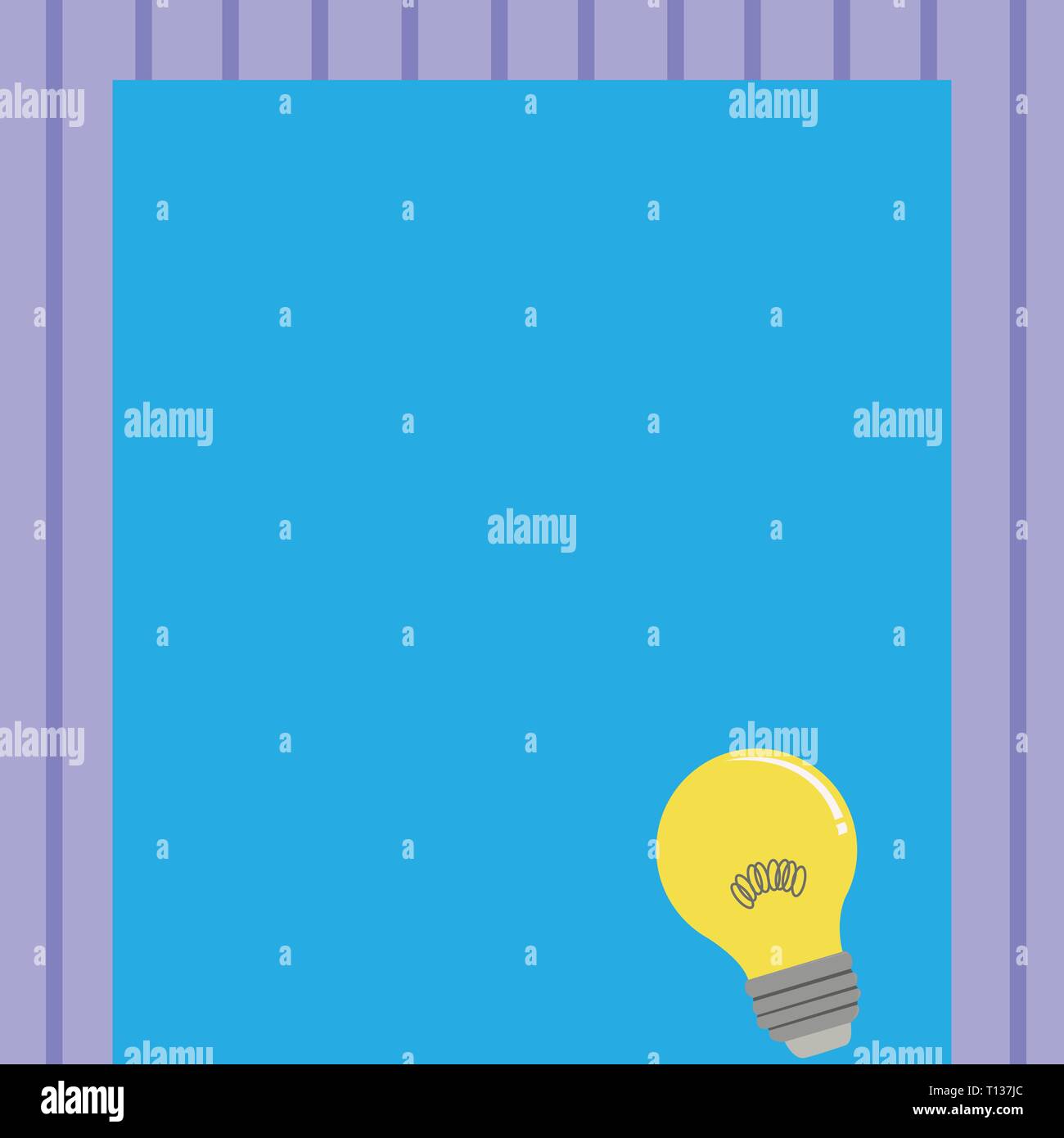 Incandescent Light Bulb with Filament Inside Resting on Blank Color ...