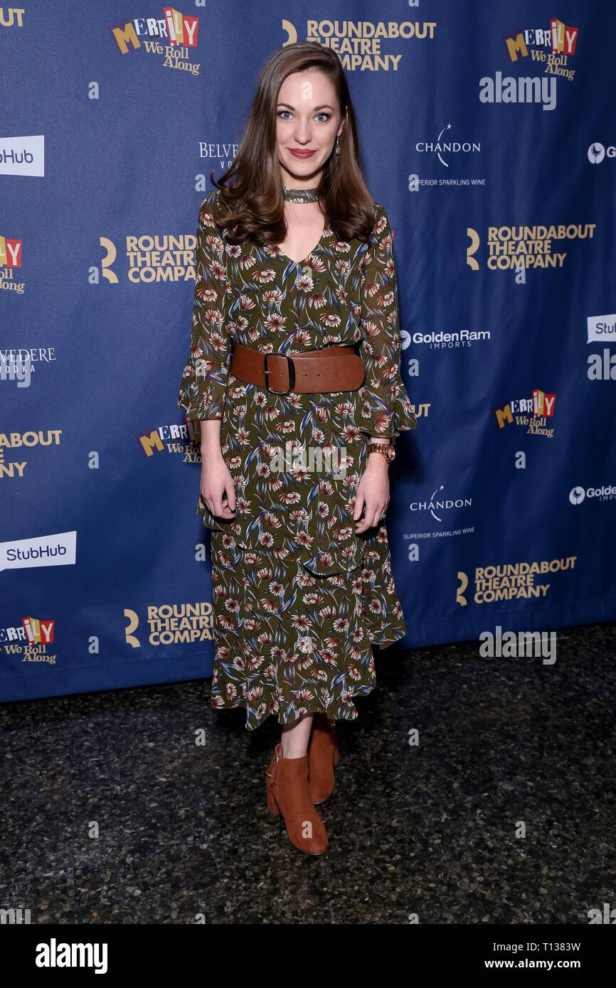 Opening night party for Merrily We Roll Along at the Laura Pels Theatre ...