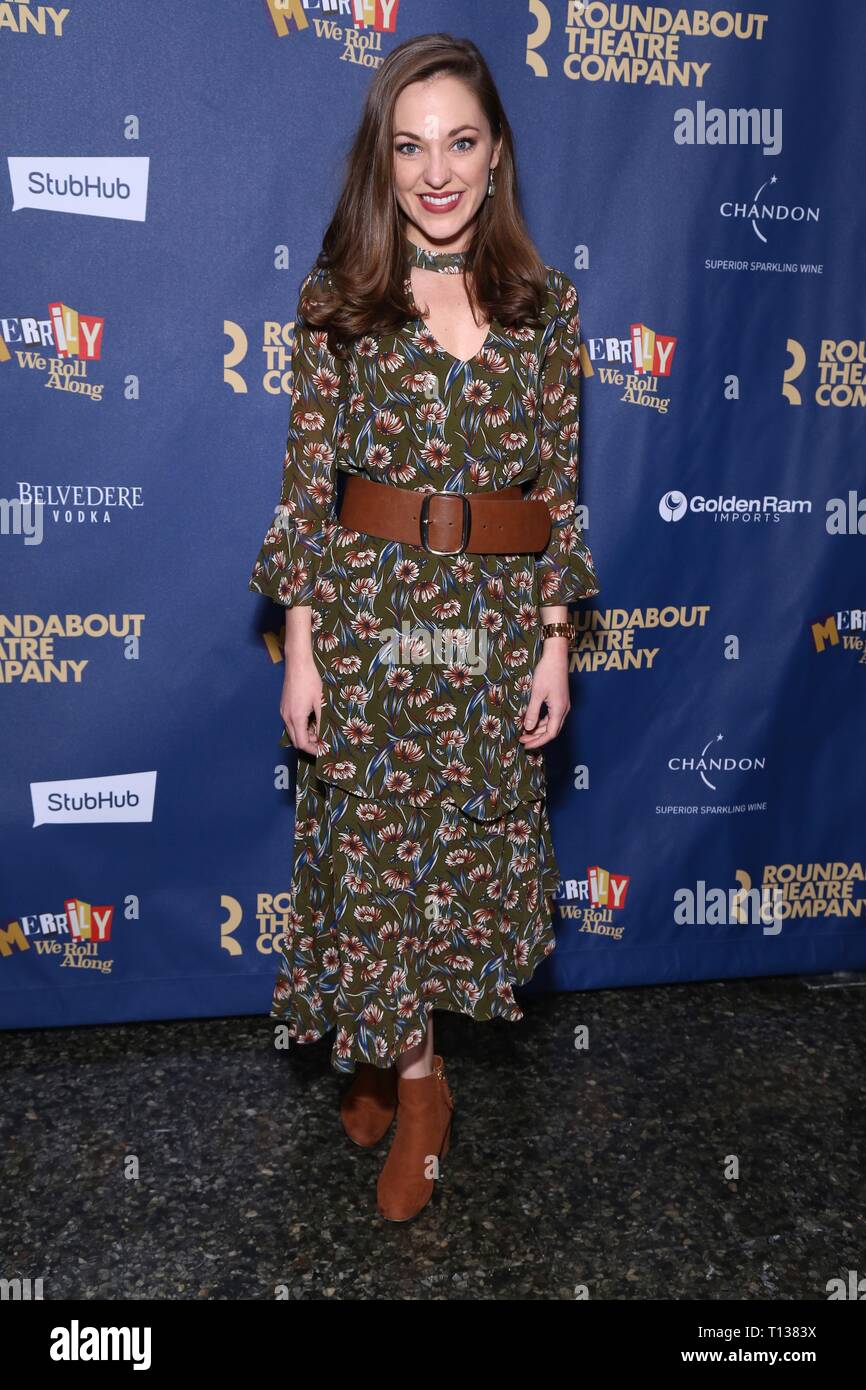 Opening night party for Merrily We Roll Along at the Laura Pels Theatre ...