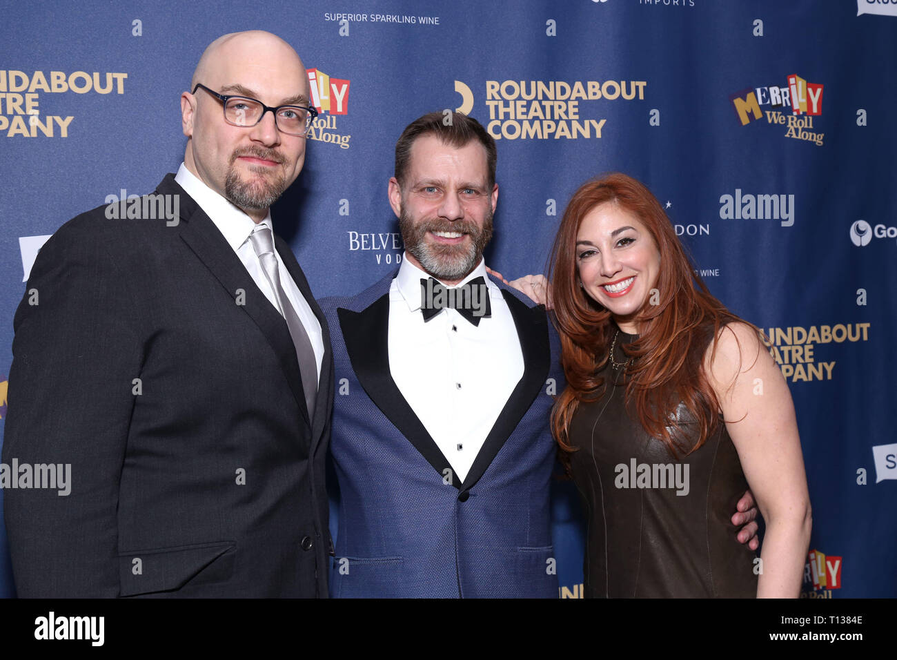 Opening night party for Merrily We Roll Along at the Laura Pels Theatre ...