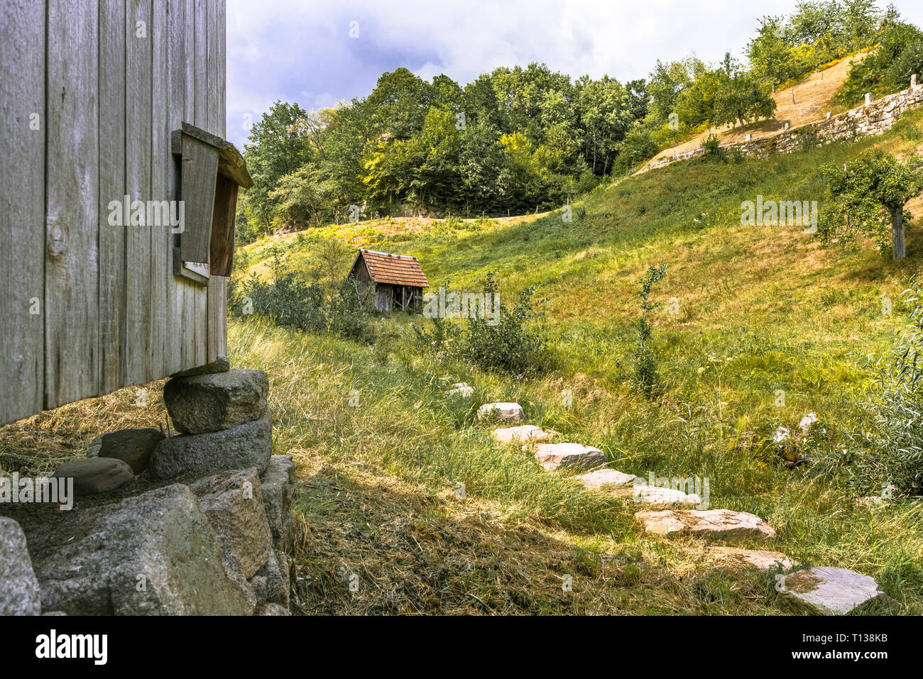 hiking trail Ziegenpfad near village Forbach, Northern Black Forest ...
