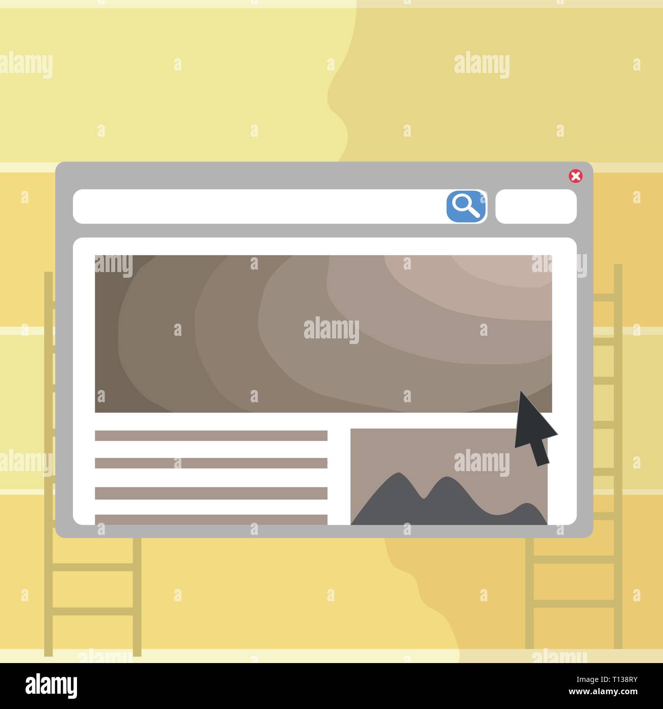 Blank Template of Pastel Colorful Website Layout Design for Homepage ...