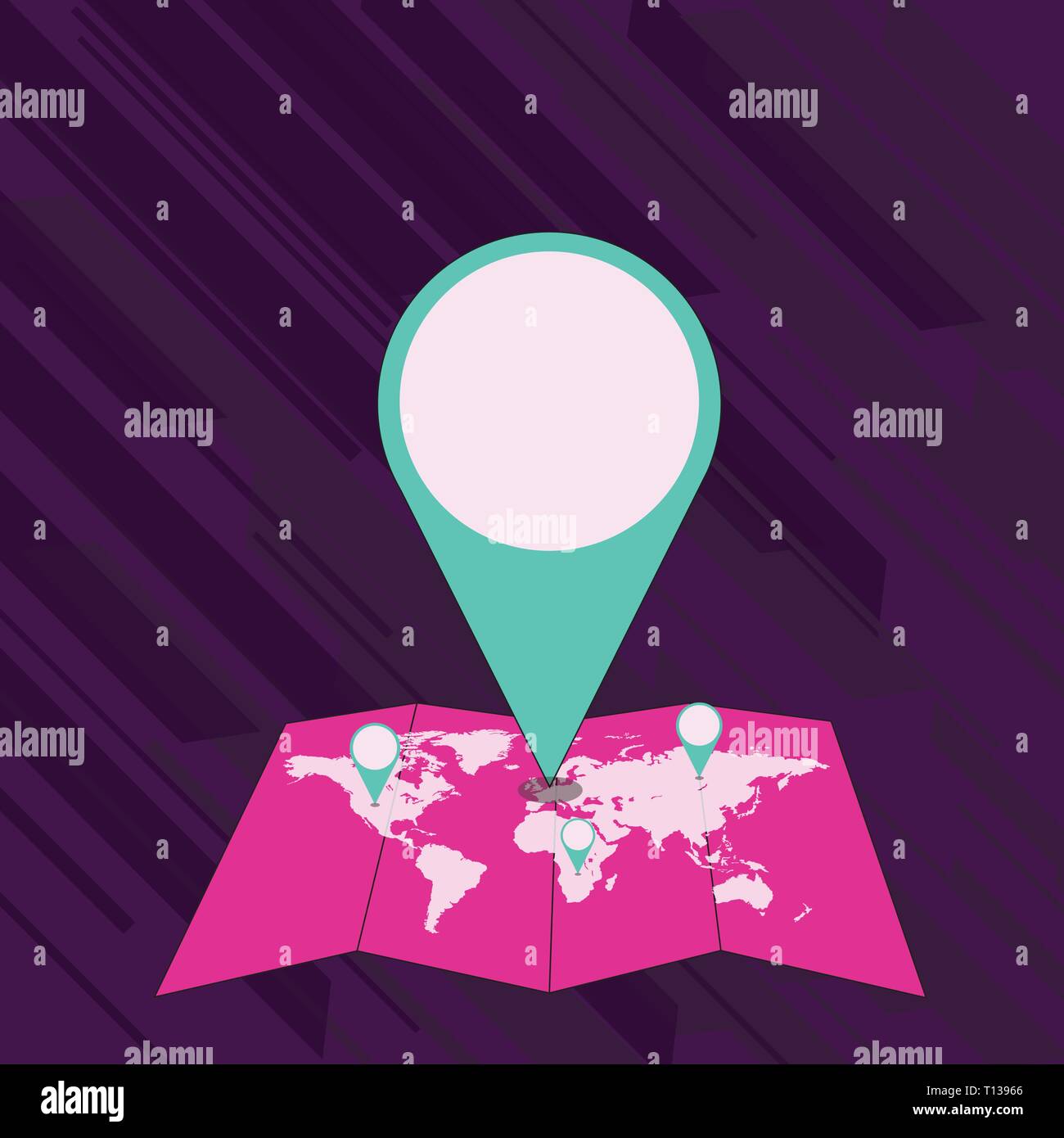 Colorful Huge Location Marker Pin Pointing to an Area or GPS Address on ...