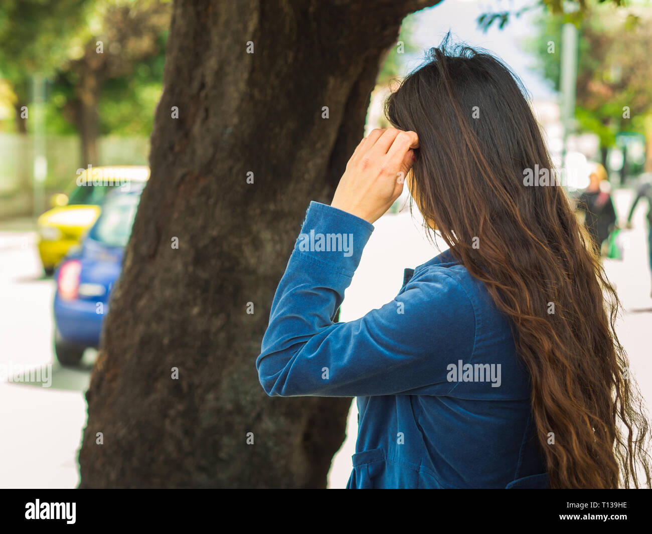 Woman back turned middle aged hi-res stock photography and images - Alamy