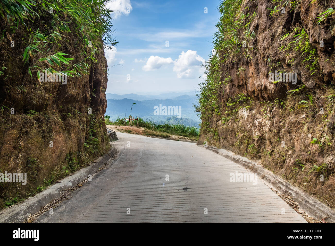 Road way thailand myanmar border cliff mountain,thongphaphum ...