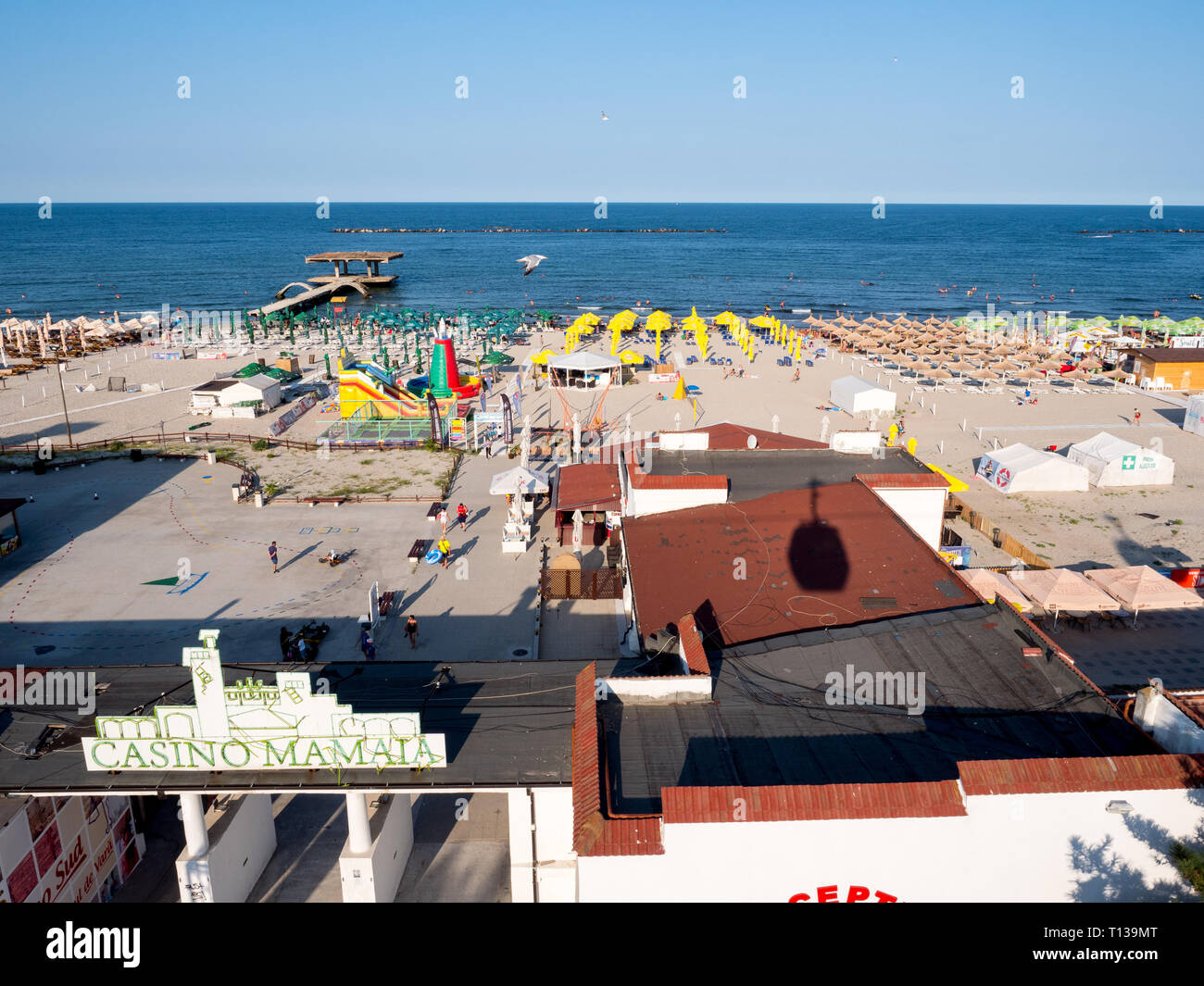 A view from a cable car towards the Black Sea at Constanta Stock Photo ...