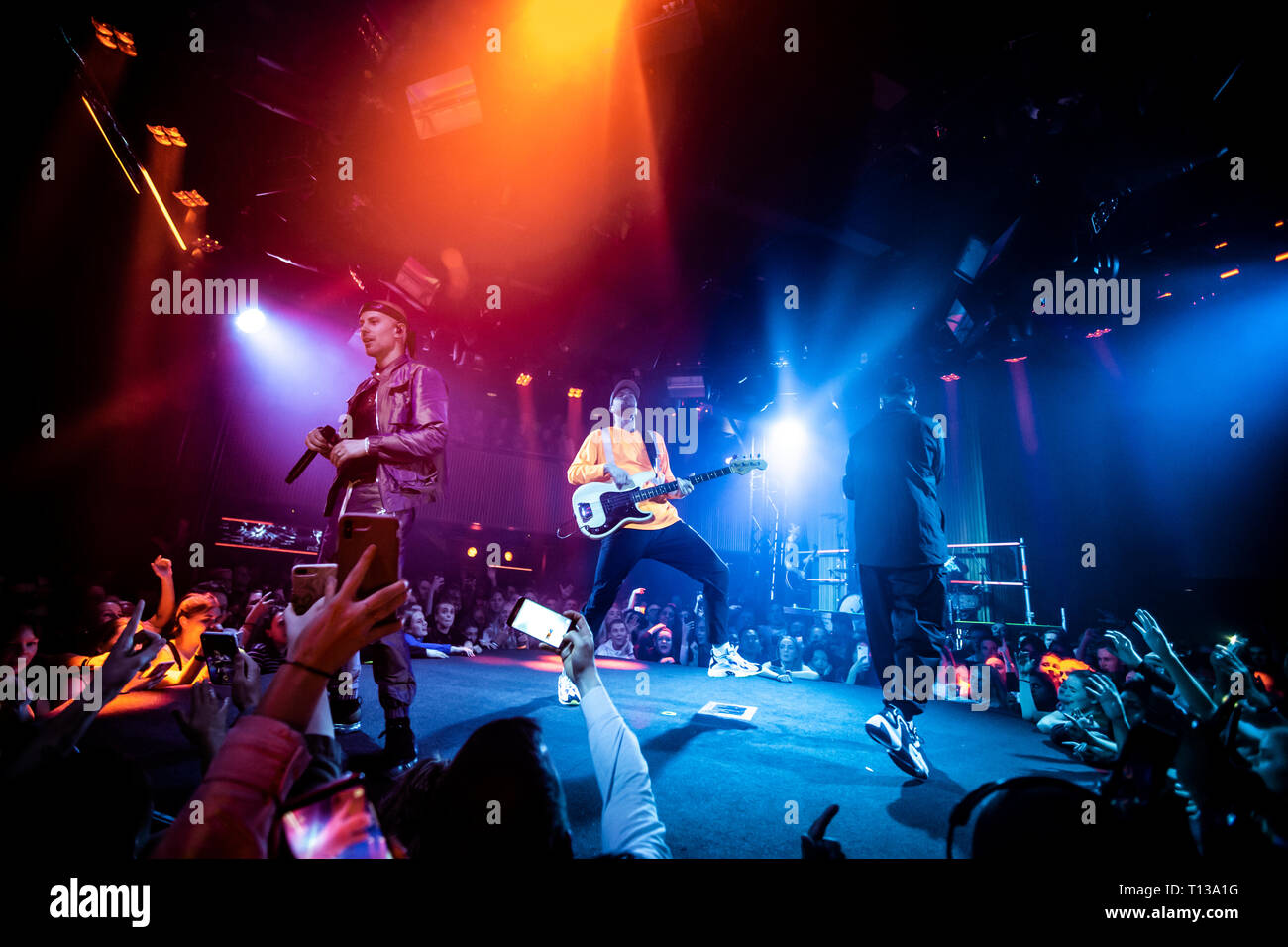 Norway, Bergen - March 21, 2019. The Norwegian rap duo Karpe performs a ...