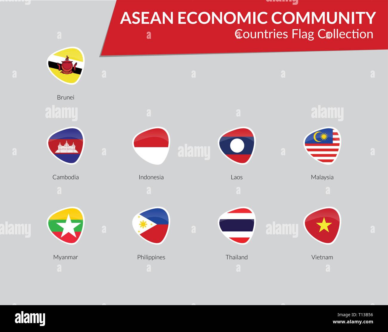 Flag association southeast asian Stock Vector Images - Alamy