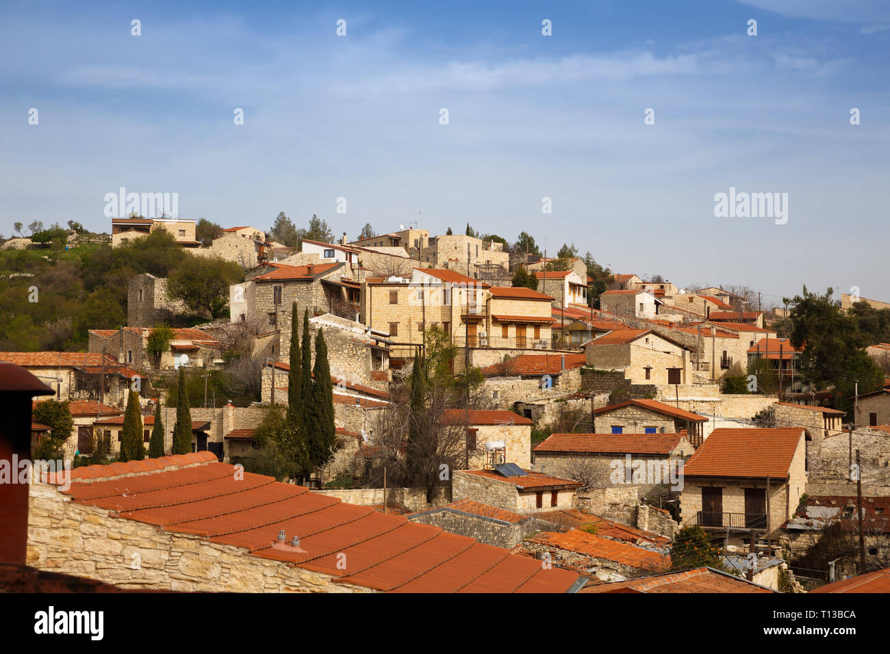 Old houses in Lofou village, Cyprus Stock Photo - Alamy