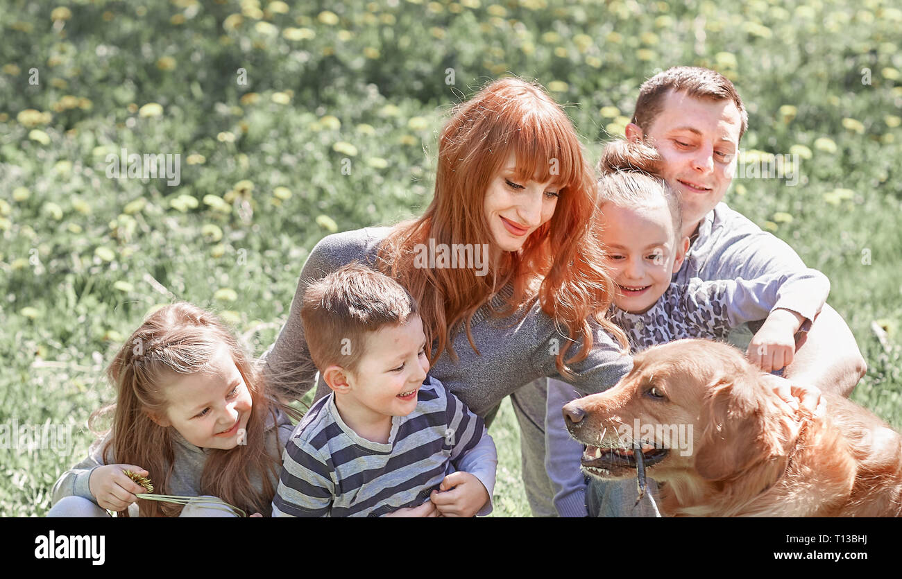 happy family spends a day off together outdoors Stock Photo - Alamy
