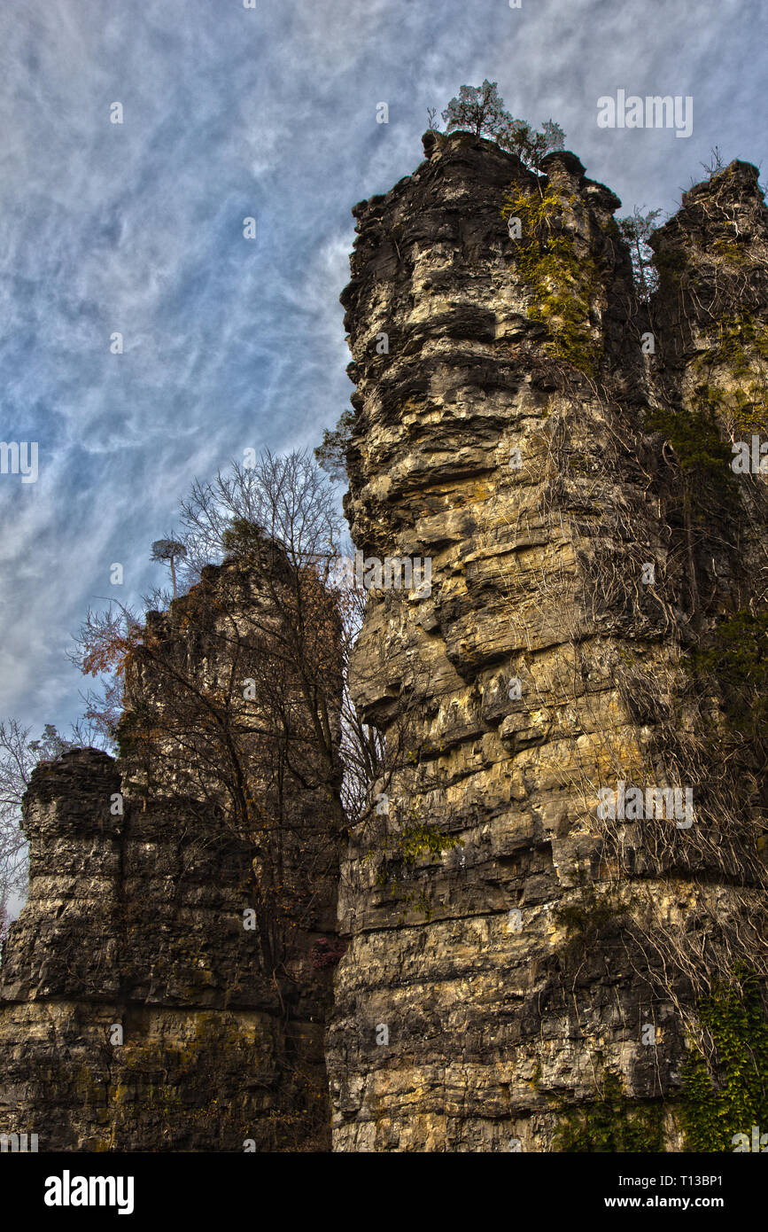 Natural Chimneys, Virginia Stock Photo - Alamy