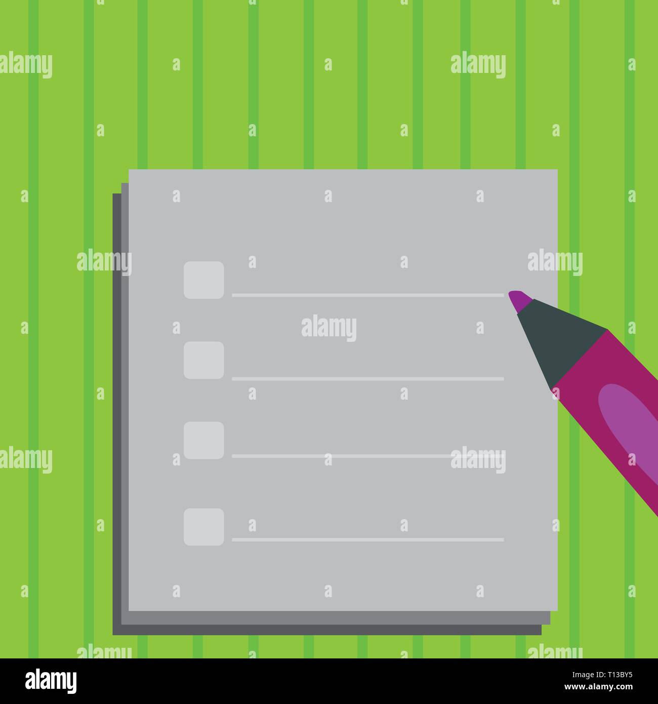 Blank Colorful To Do Check List Planner Sheets with Tick Box and Marker ...