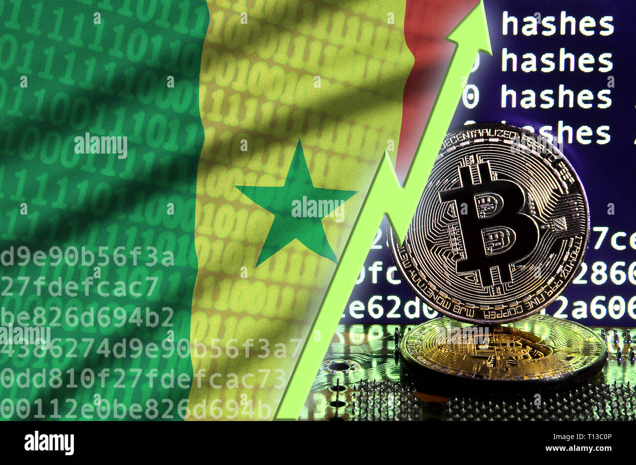 Senegal flag on green screen hi-res stock photography and images - Alamy