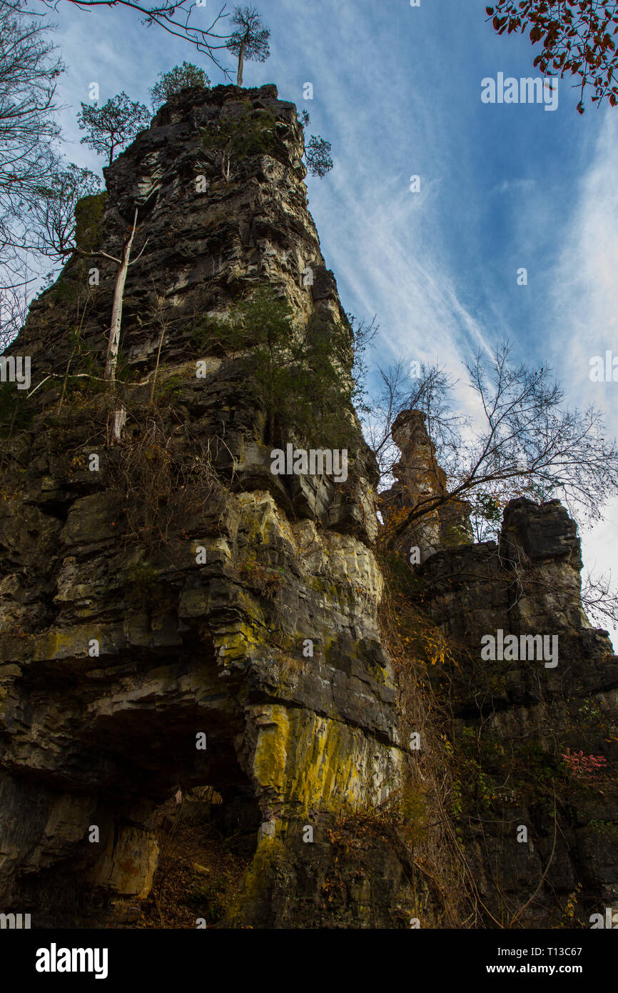 Natural Chimneys, Virginia Stock Photo - Alamy