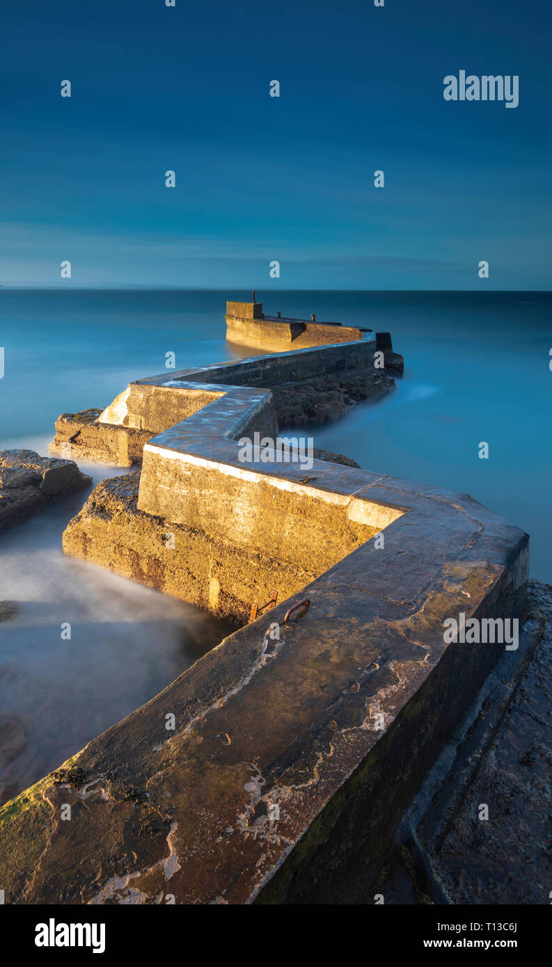 This is the sea-wall at the Fife coastal village of St.Monans in Fife ...