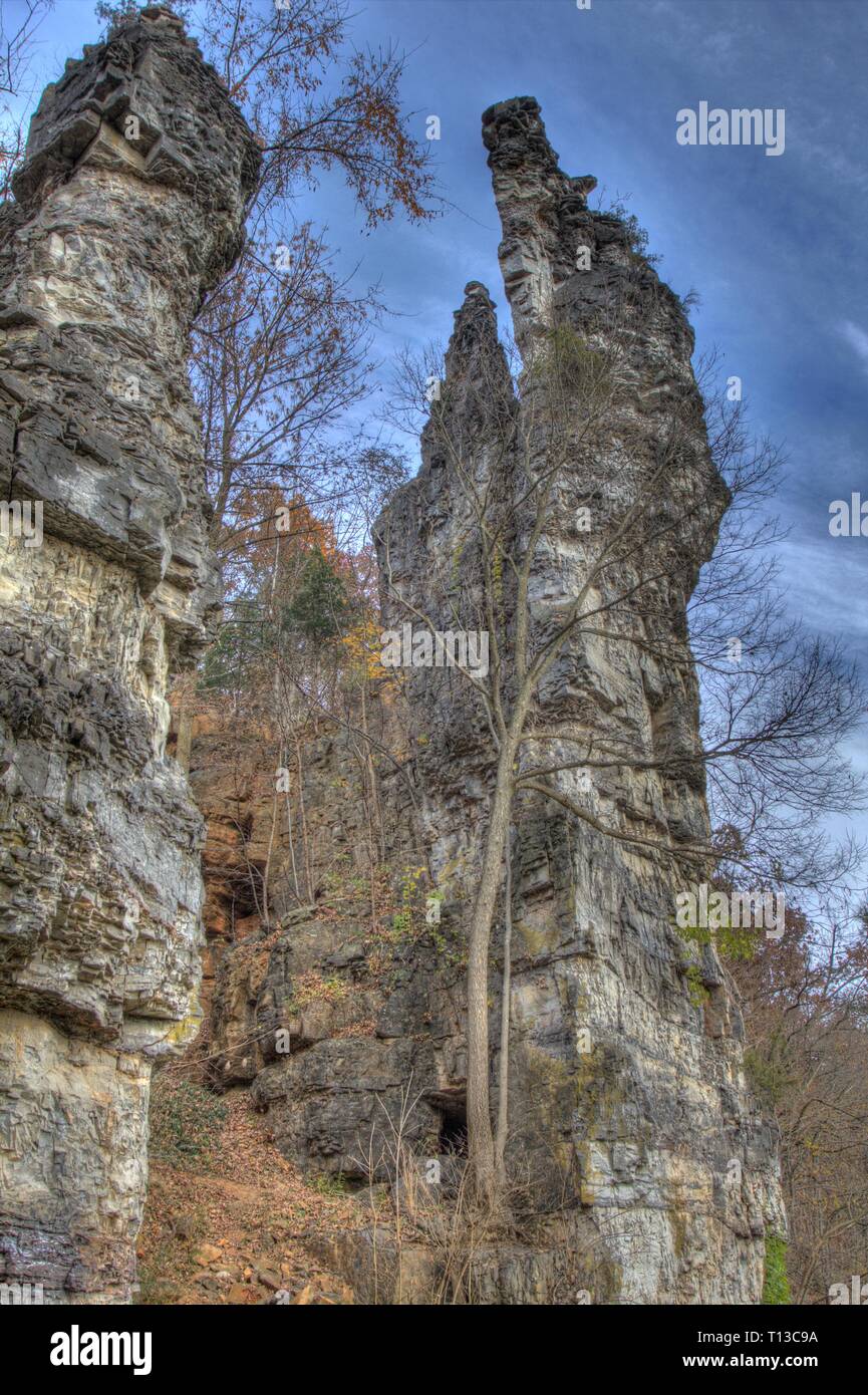 Natural Chimneys, Virginia Stock Photo - Alamy