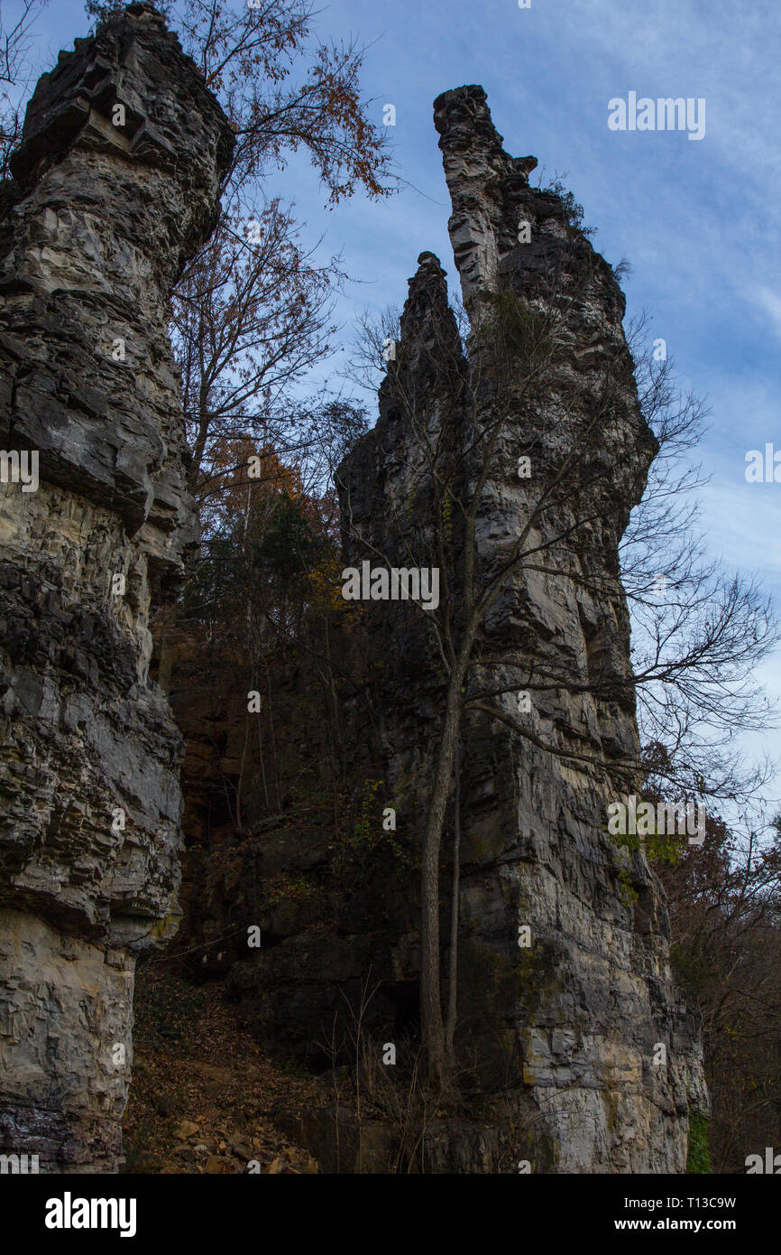 Natural Chimneys, Virginia Stock Photo - Alamy