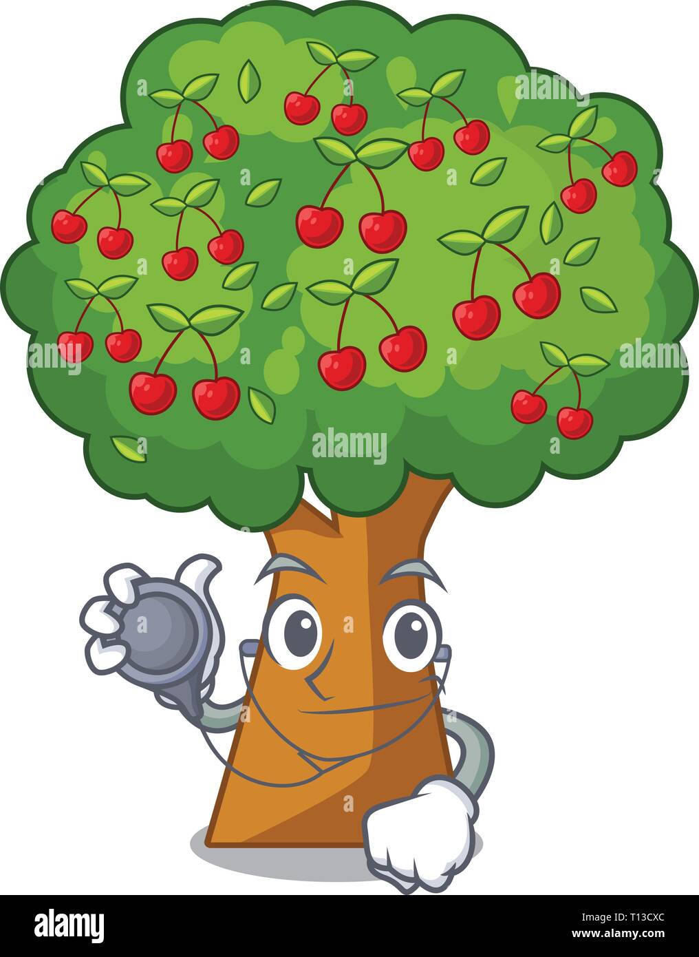 Doctor cherry tree in the cartoon shape Stock Vector Image & Art - Alamy
