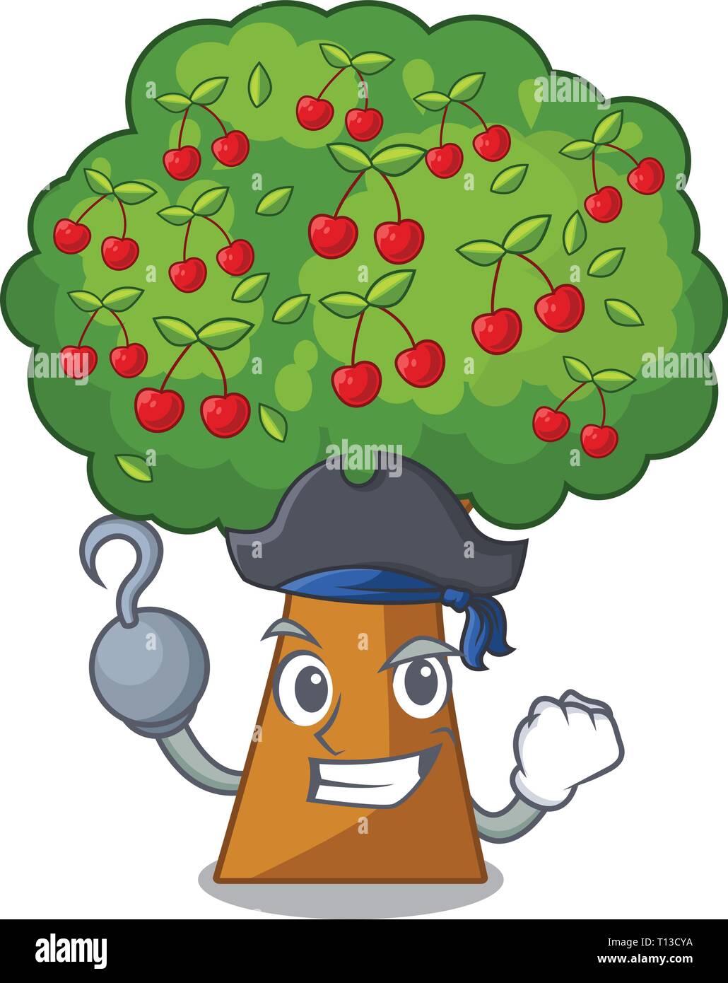 Pirate cherry tree in the cartoon shape Stock Vector Image & Art - Alamy