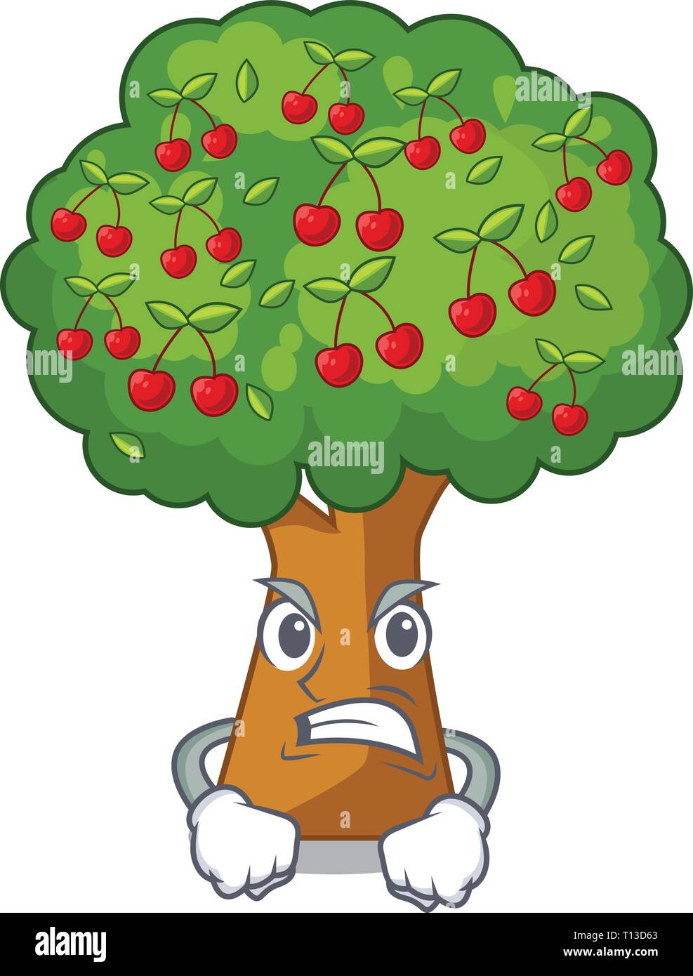 Angry cherry tree toys in character shape Stock Vector Image & Art - Alamy