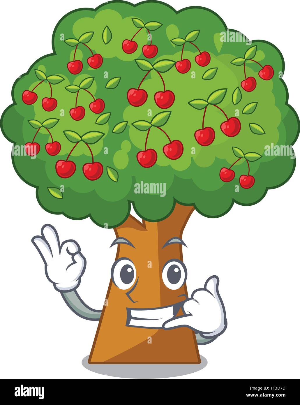 Call me cherry tree next to cartoon house Stock Vector Image & Art - Alamy