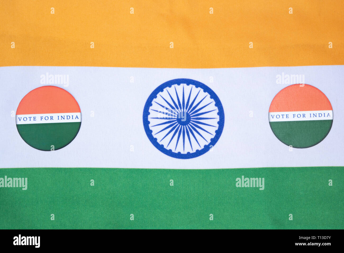 Concept of Indian election, stickers showing vote for better India on ...