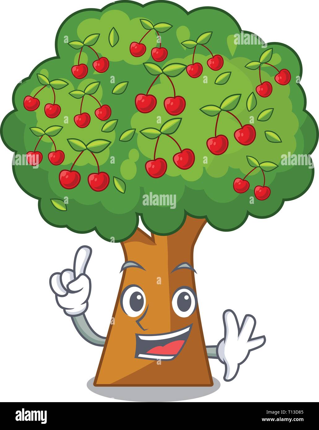 Finger pointing to tree Stock Vector Images - Alamy